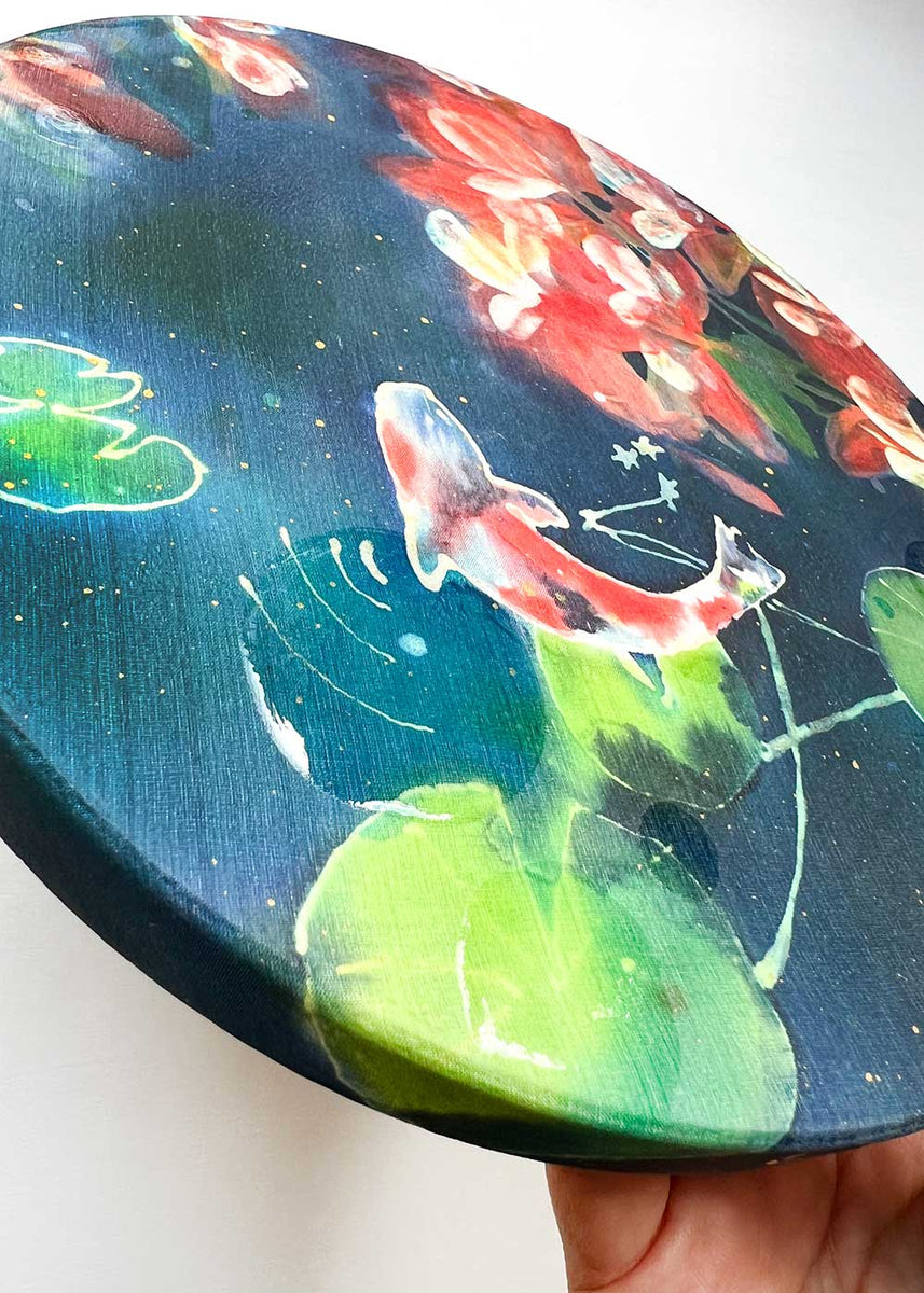 Mini Koi Pond, Original Silk Painting | Ingrid Sanchez | CreativeIngrid | Ingrid Sanchez