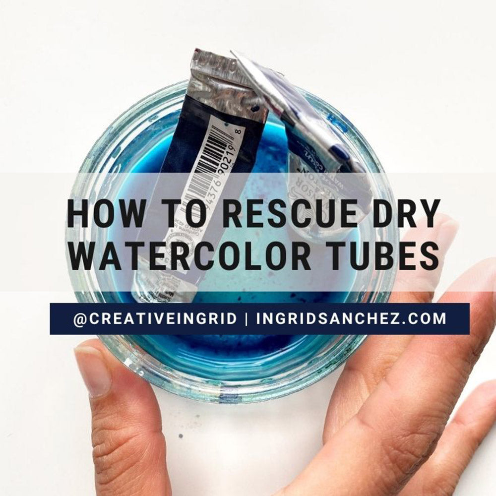 How to rescue dry watercolor tubes | CreativeIngrid | Ingrid Sanchez