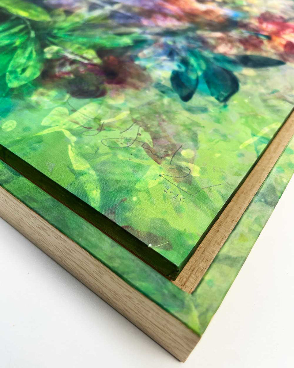 Green Man, Original Framed Silk Painting | Ingrid Sanchez ...