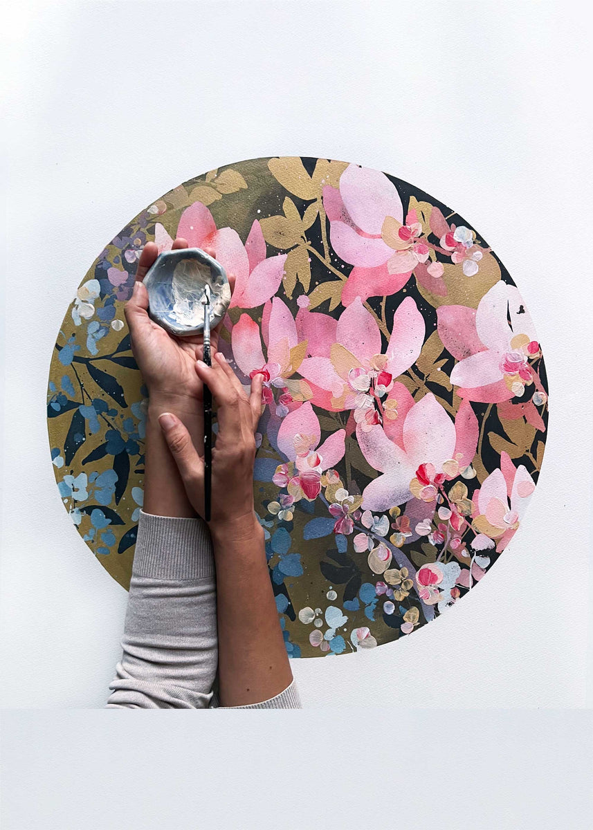 Magnolias at Dusk, Original Art | Ingrid Sanchez | CreativeIngrid ...