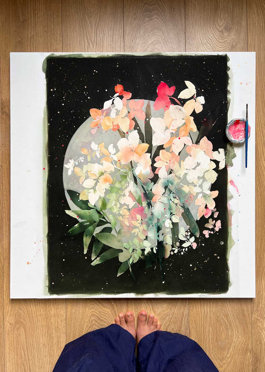 Moon Orchid, Original Art | Ingrid Sanchez | CreativeIngrid | Ingrid ...