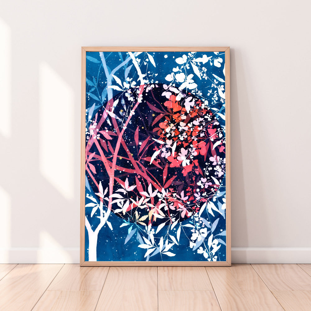 Fire Moon in Bloom, Original Art | Ingrid Sanchez | CreativeIngrid ...