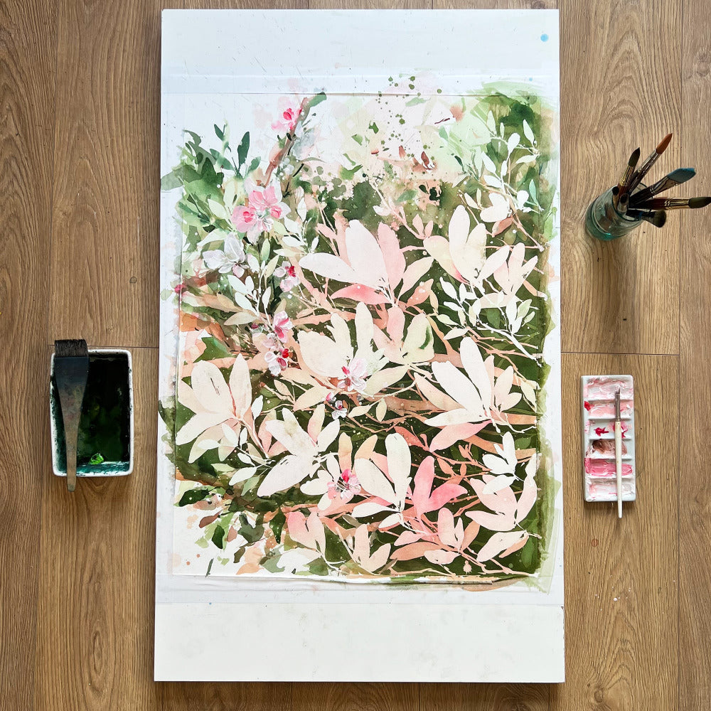 Pink Magnolia, Original Art | Ingrid Sanchez | CreativeIngrid | Ingrid ...