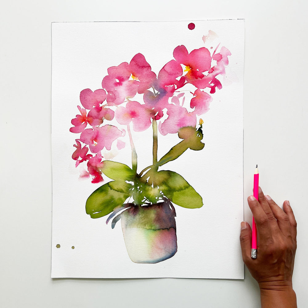 Pink Orchid, Small Original | Ingrid Sanchez | CreativeIngrid | Ingrid ...
